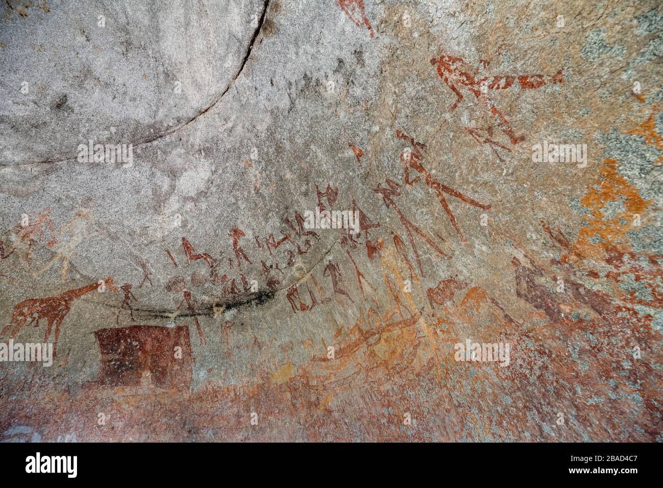 San bushman cave art hunters hi-res stock photography and images - Alamy