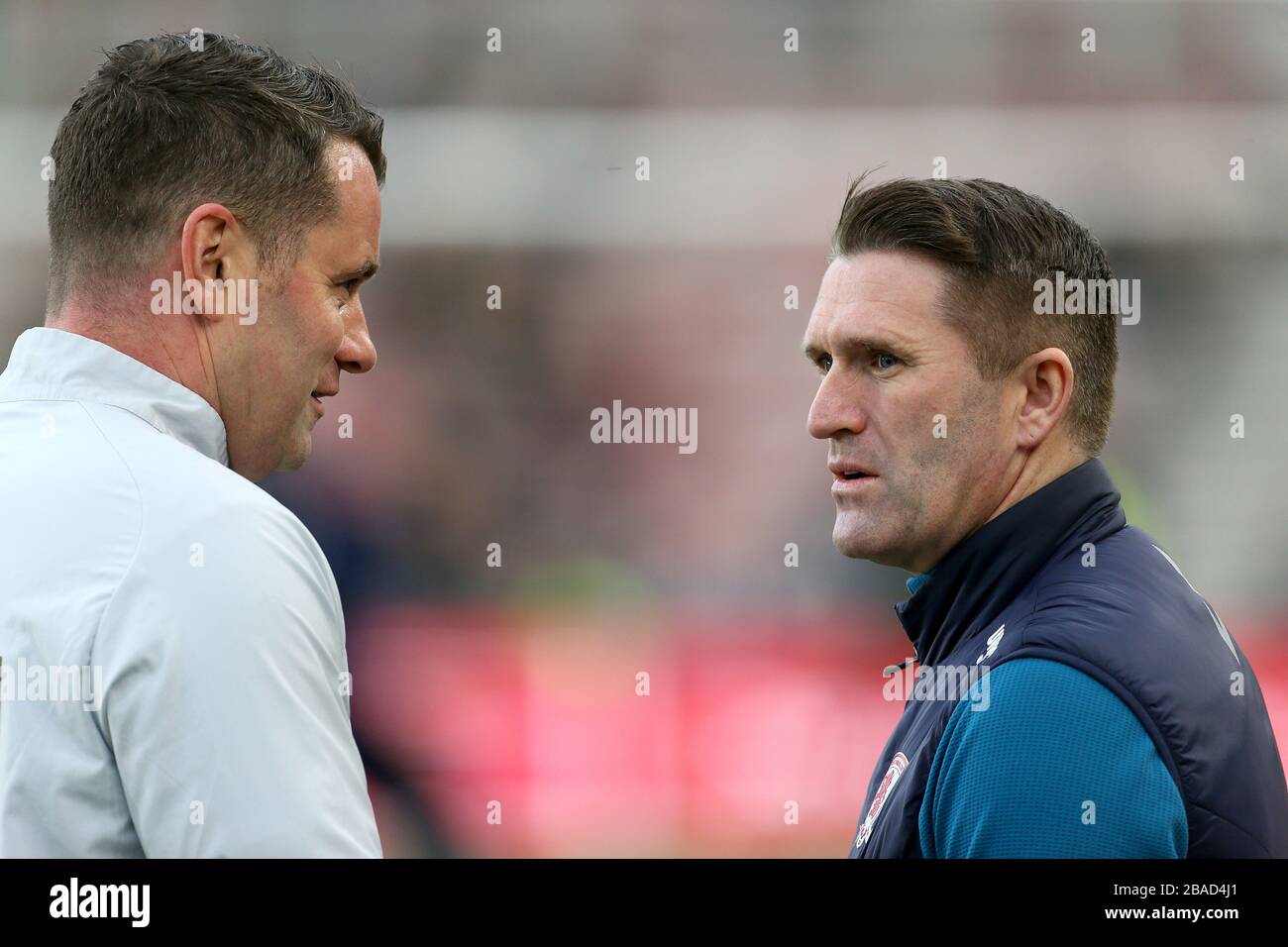 Middlesbrough goalkeeping coach Shay Given (left) and assistant head ...