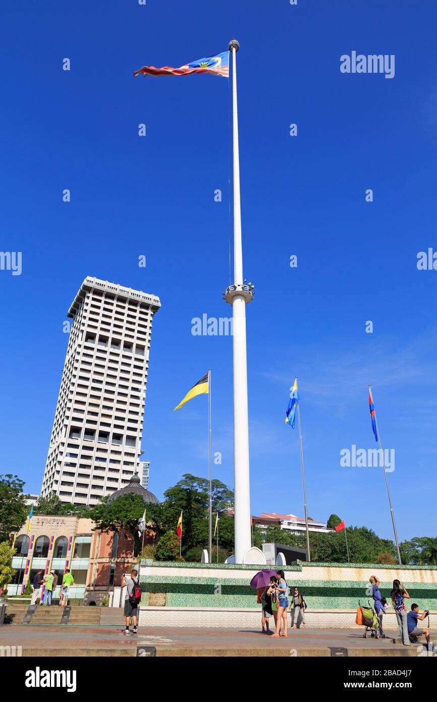 Flag Pole in Medeka Square,Kuala Lumpur,Malaysia,Asia Stock Photo - Alamy