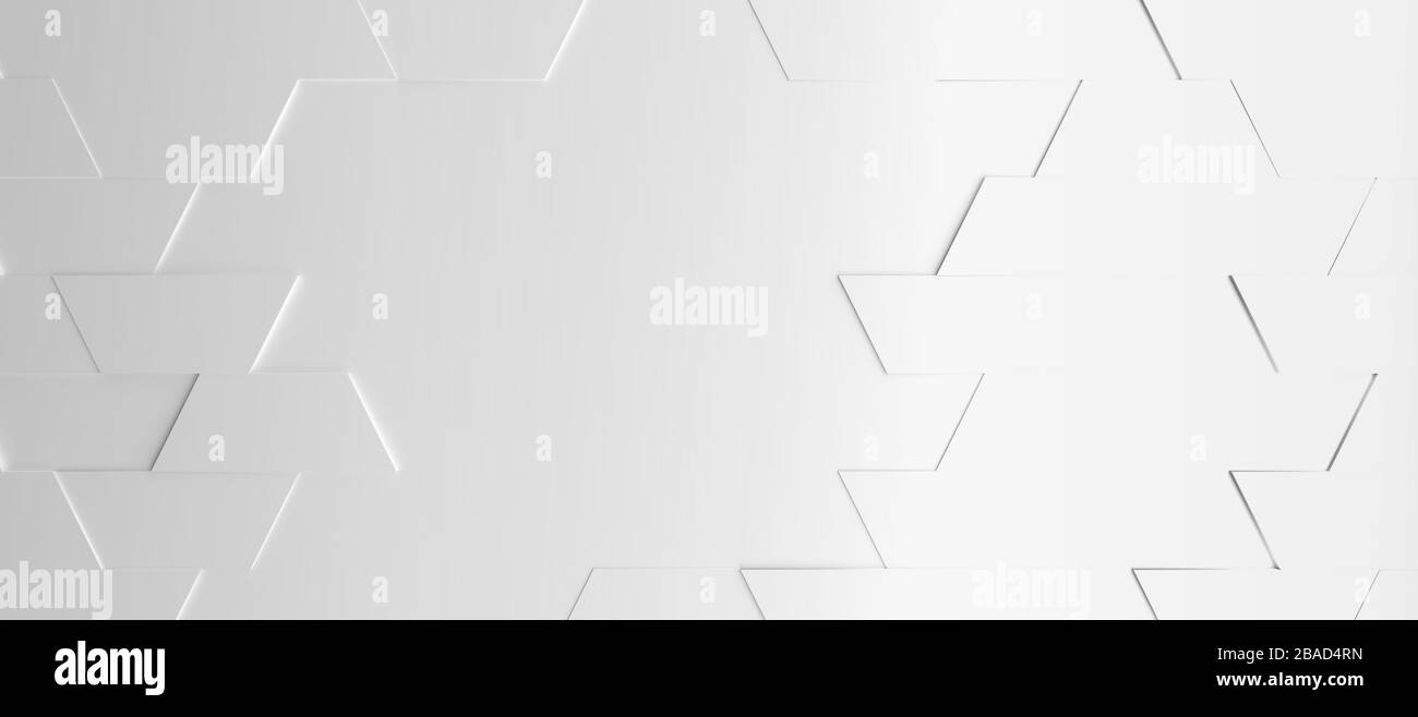 Abstract modern white trapezoid background, 3d rendering Stock Photo ...