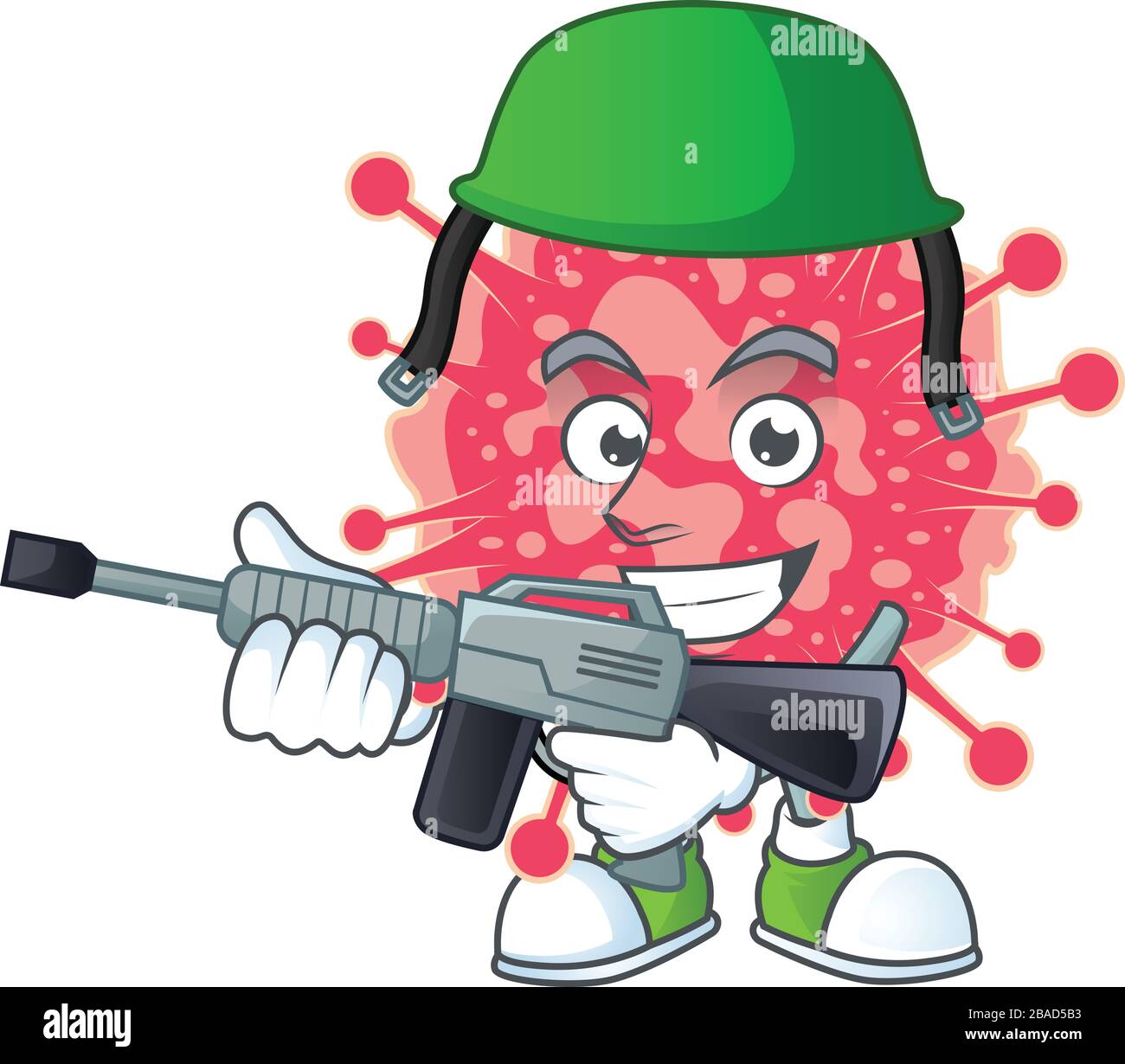 An elegant picture of coronavirus emergency as an Army having machine ...