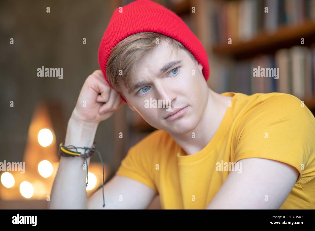 Upset young man closing hi-res stock photography and images - Alamy