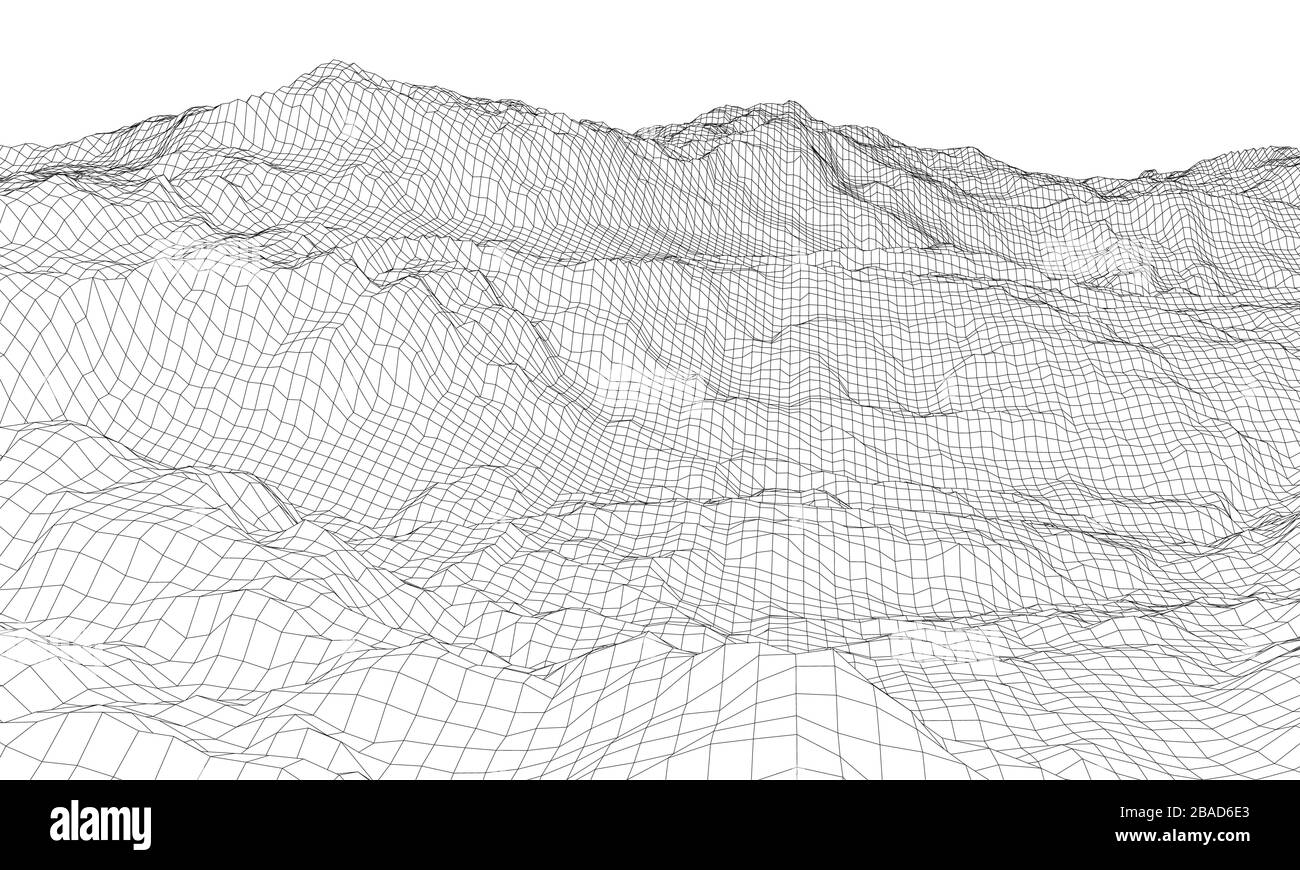 3d terrain model Stock Vector Images - Alamy