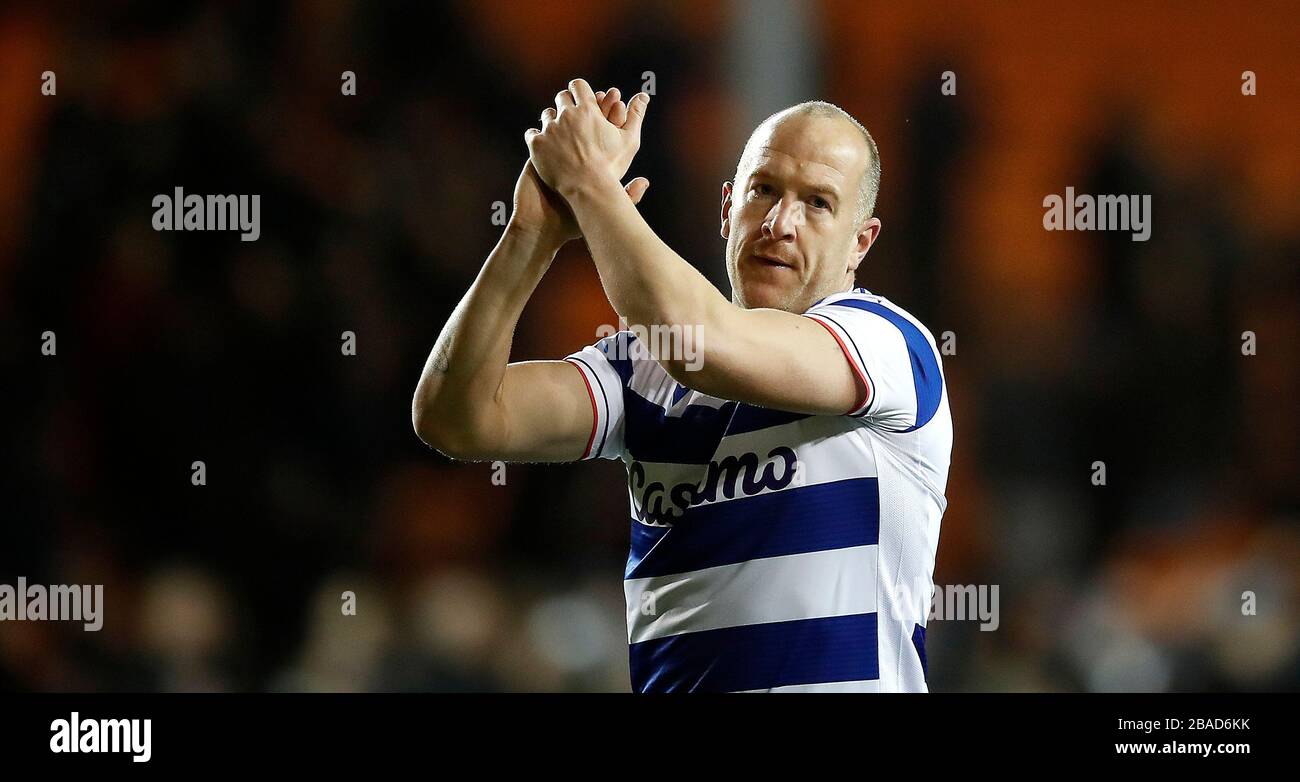 Reading's Charlie Adam salutes the fans after the game against ...