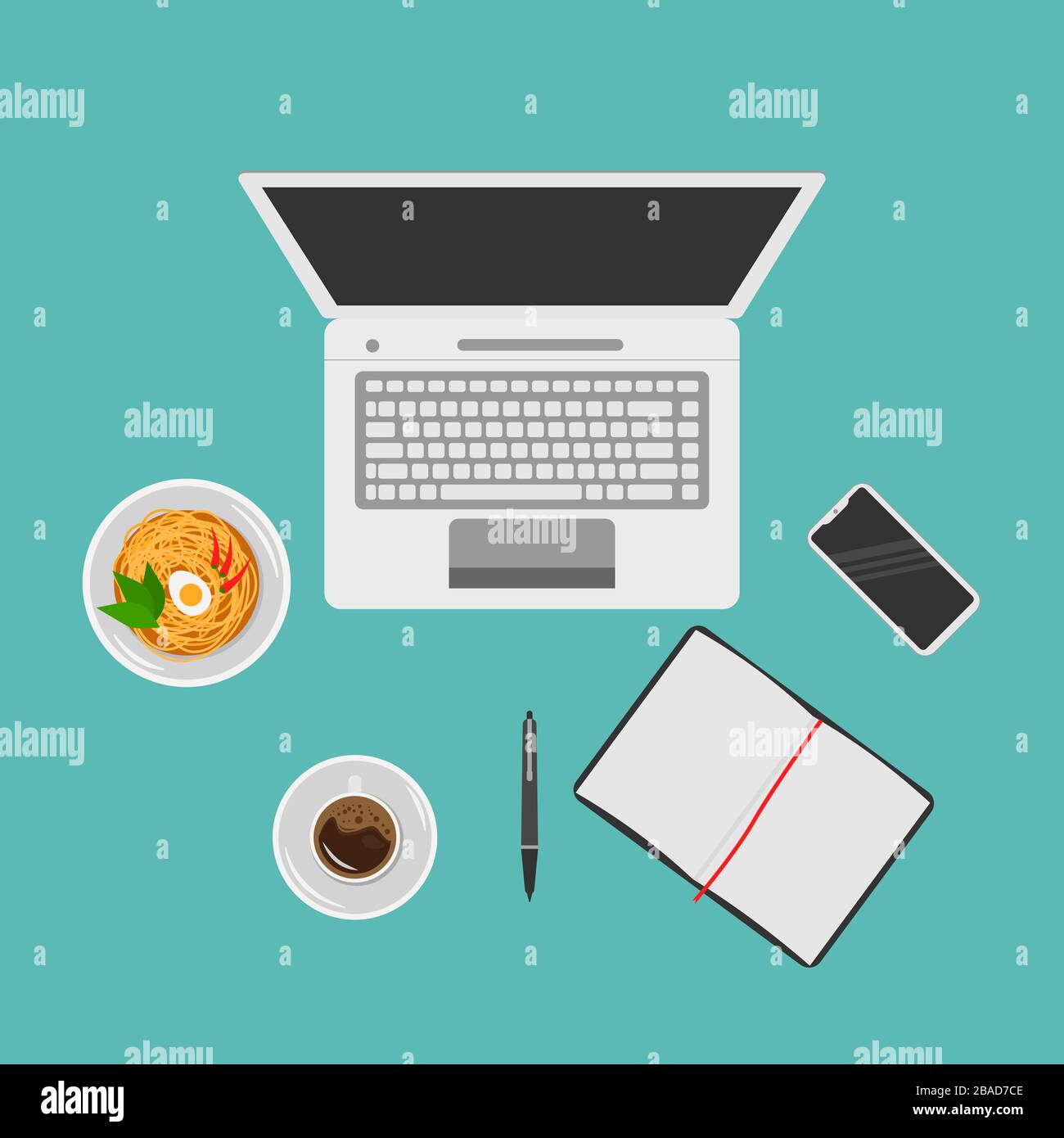 Workplace with a view Stock Vector Images - Alamy