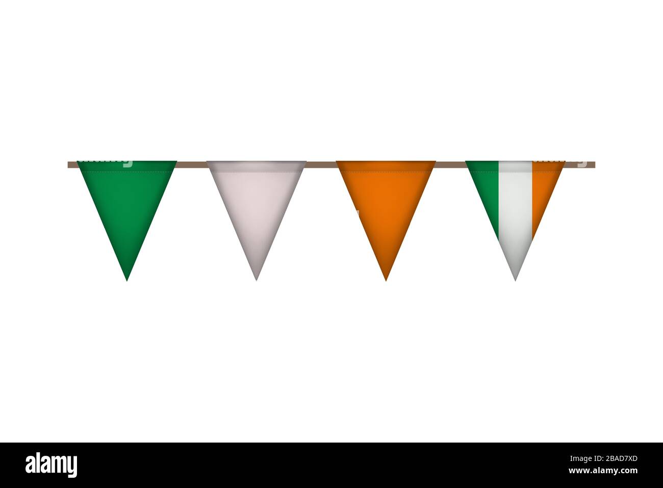 Ireland triangle flag garland. Irish carnaval and festival decoration ...