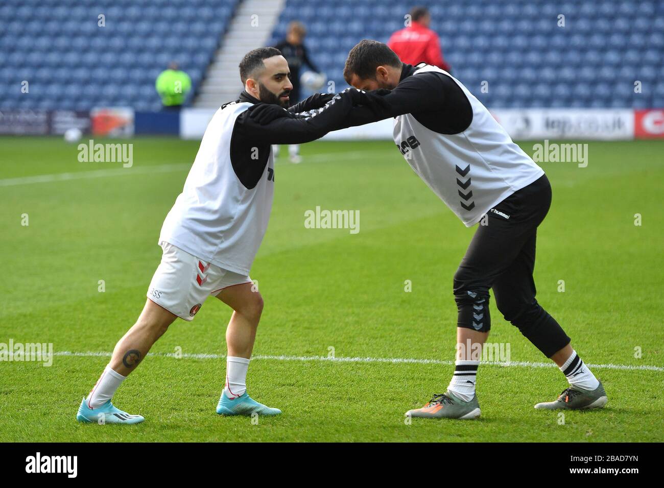 Football full length warm up prior hi-res stock photography and images ...