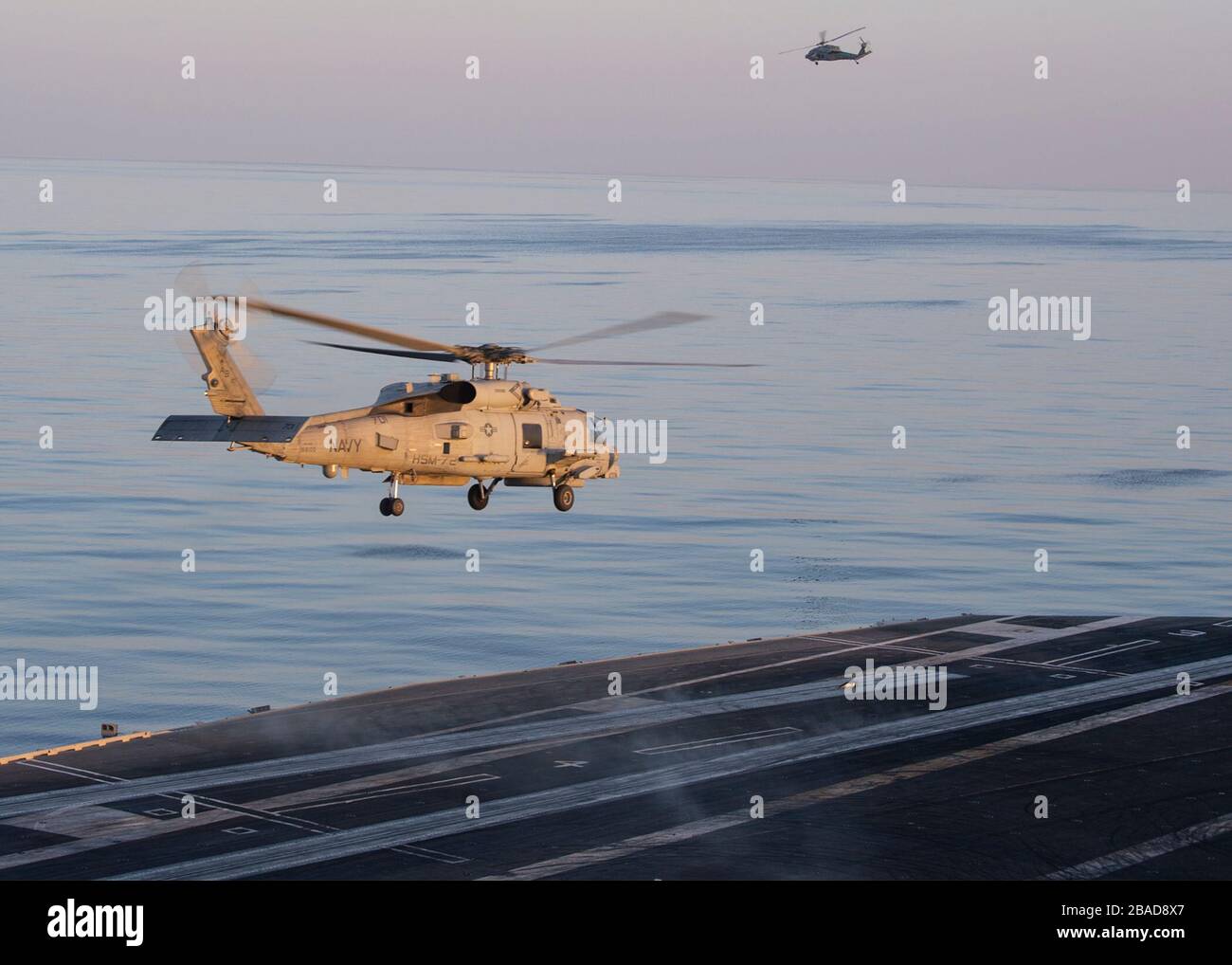 200307-N-ZE328-2056 ARABIAN SEA (March 7, 2020) An MH-60R Sea Hawk ...