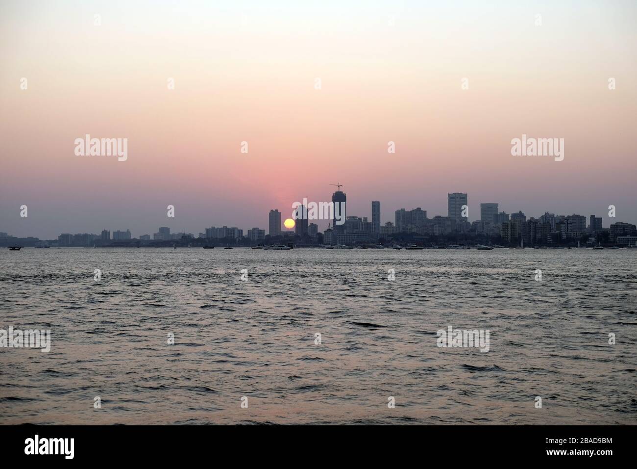 Mumbai downtown sunset cityscape, India Stock Photo - Alamy