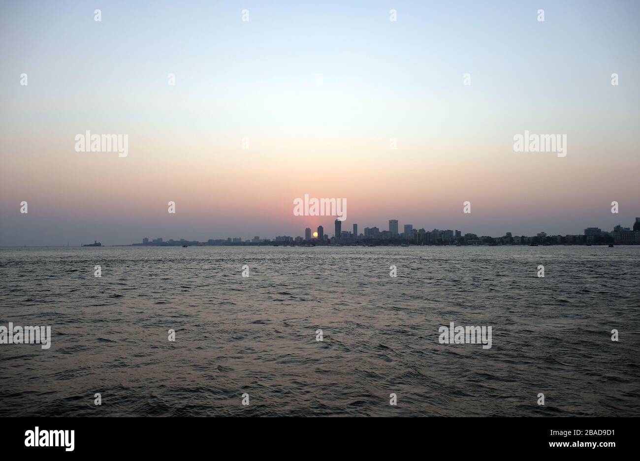 Mumbai downtown sunset cityscape, India Stock Photo - Alamy