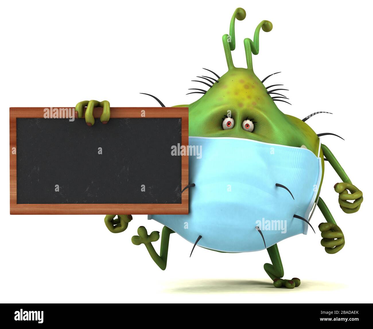 3D Illustration of a bug monster with a mask Stock Photo - Alamy
