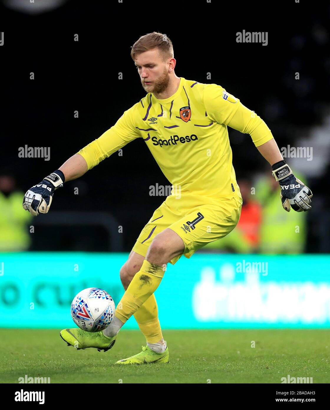 Hull City goalkeeper George Long in action Stock Photo - Alamy