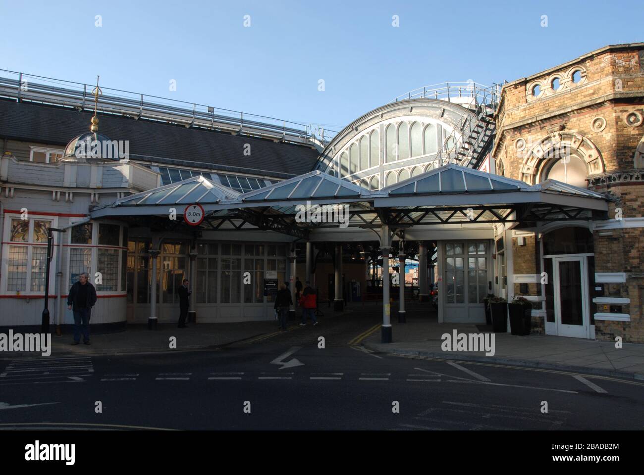 An Inter-city passenger train arrives at City of York mainline rail ...