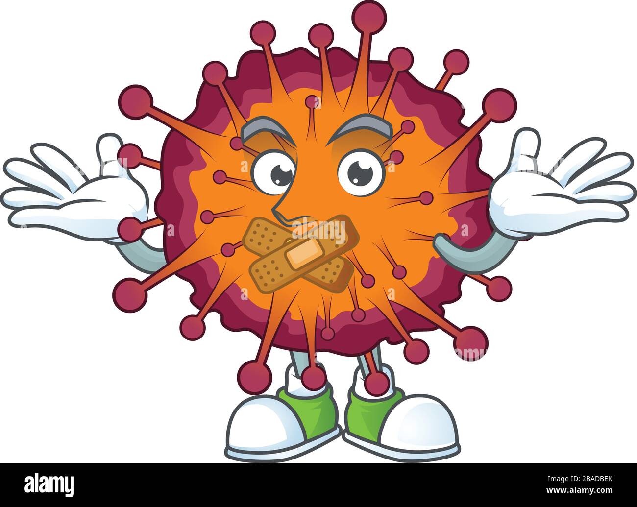 COVID19 syndrome cartoon character design concept showing silent ...