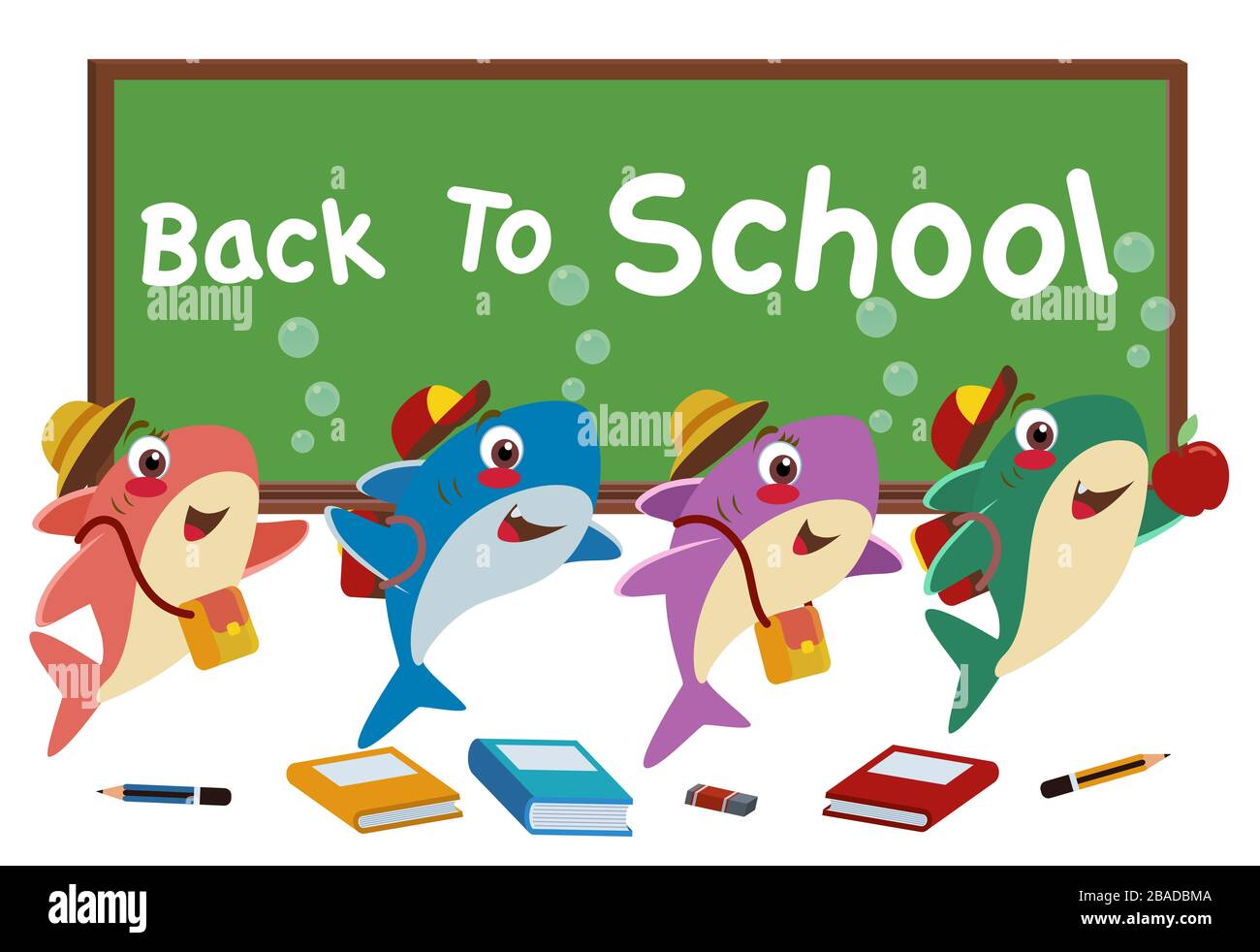 Four sharks Stock Vector Images - Alamy