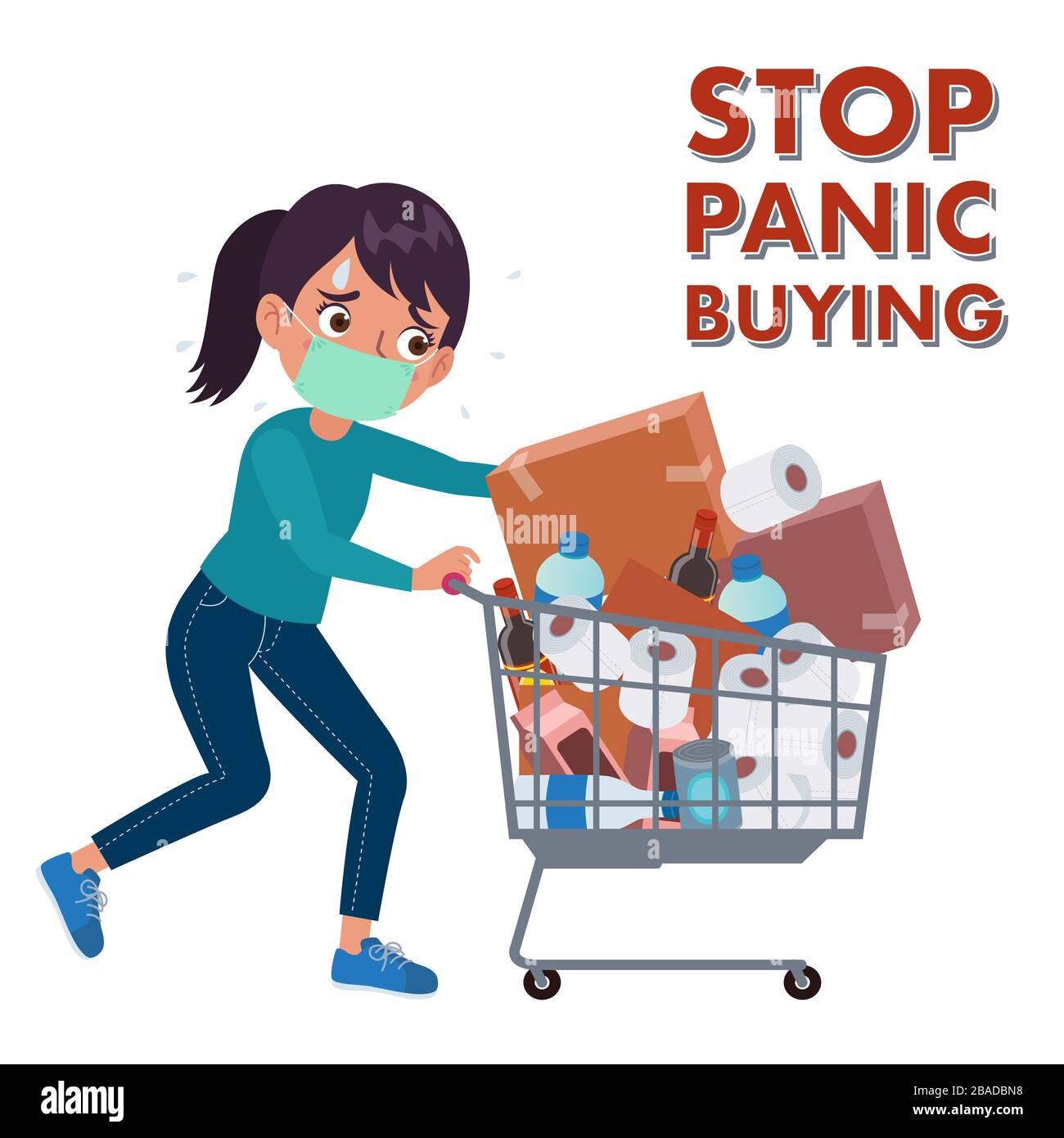 Stop panic Stock Vector Images - Alamy