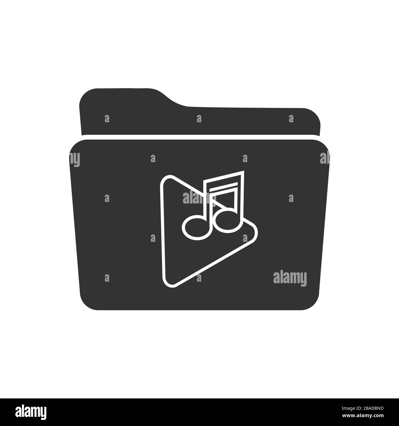 Vector icon for storing music, music works, or files. Stock ...