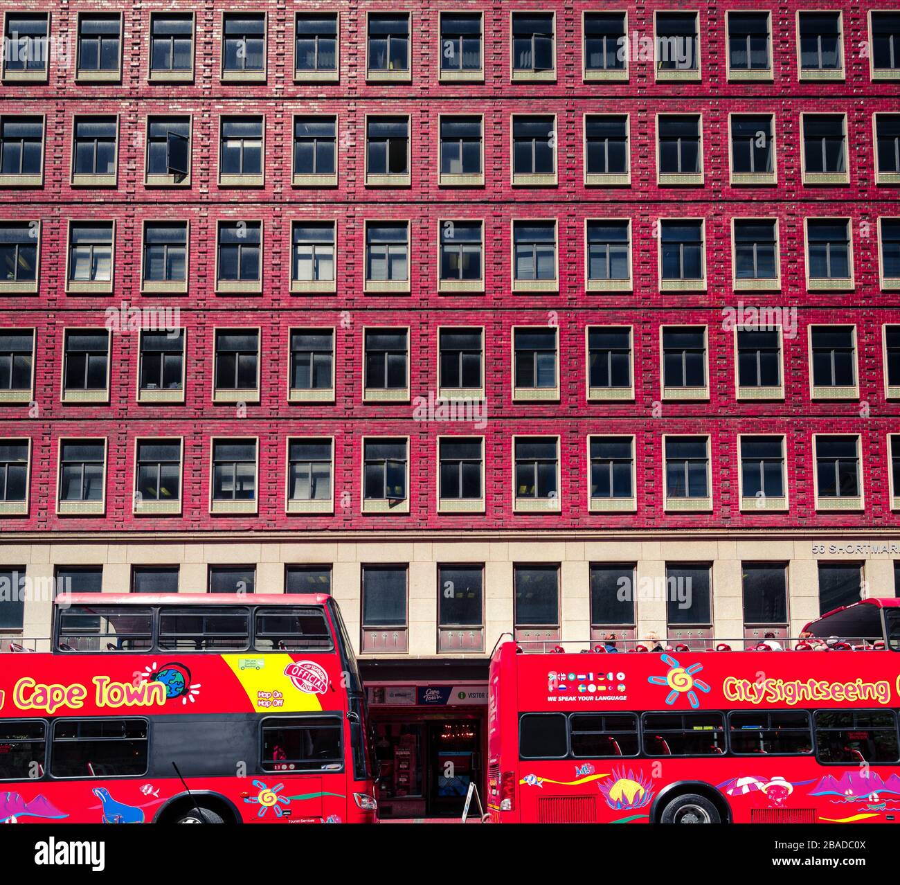 Large red double decker hop on hop off bus for Sightseeing tourists ...