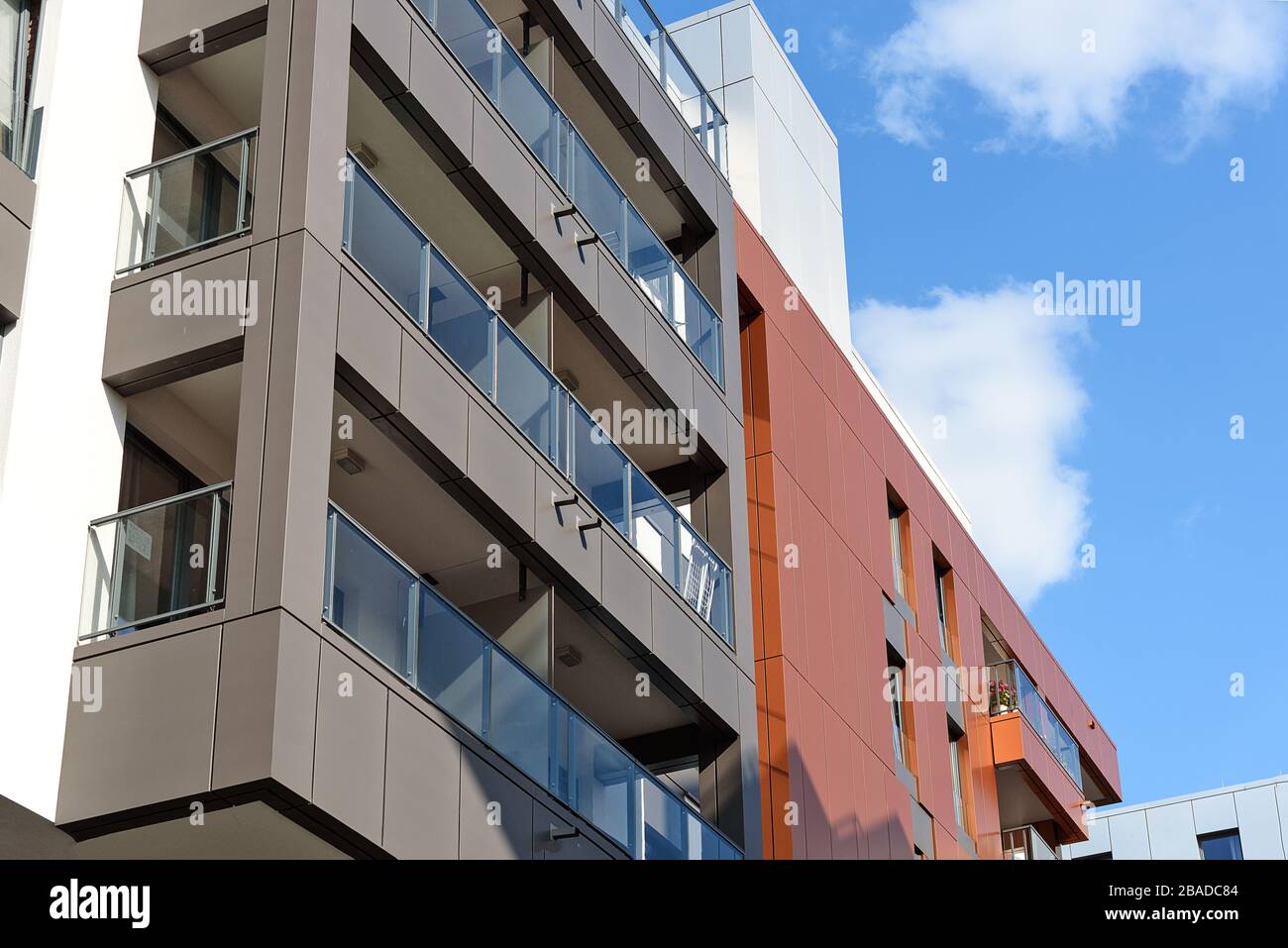 Example of a modern residential architecture - exterior part of a ...