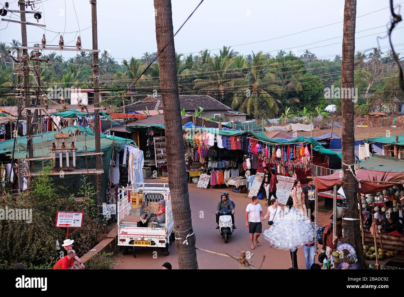 Famous weekly flea market in Anjuna, Goa, India Stock Photo - Alamy