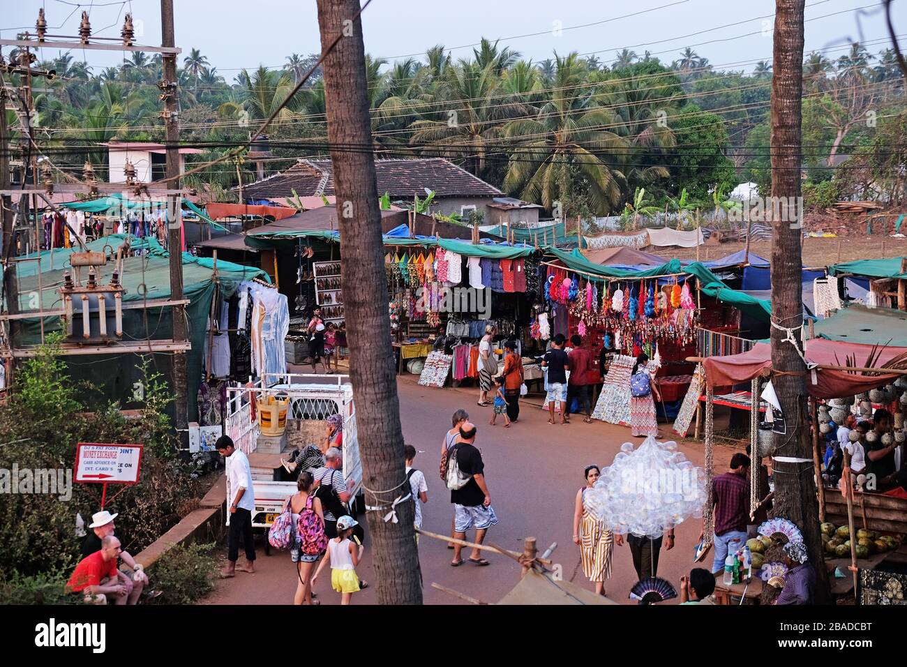 Famous weekly flea market in Anjuna, Goa, India Stock Photo - Alamy