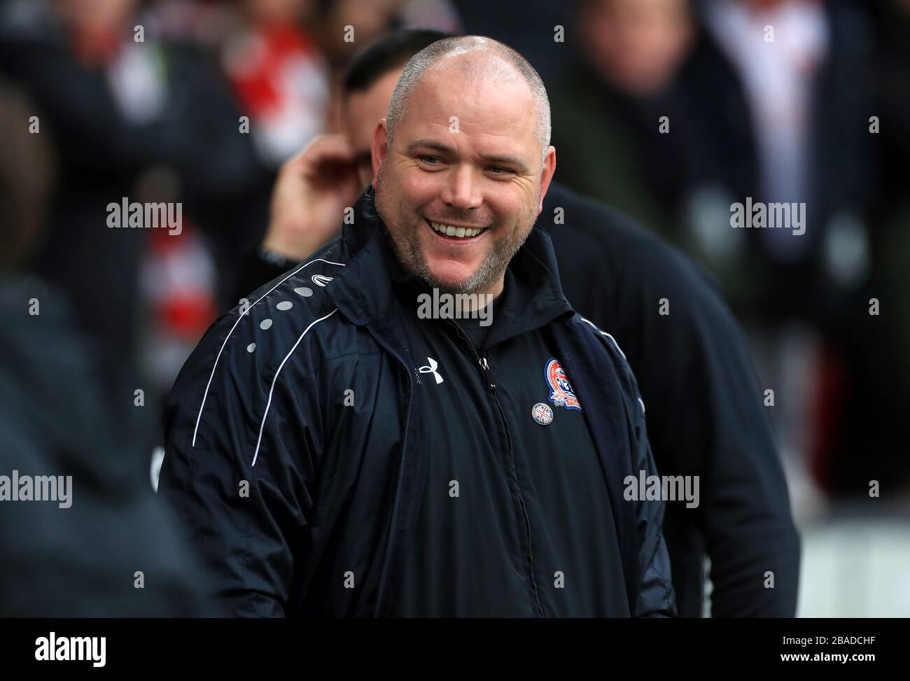 AFC Fylde manager Jim Bentley prior to kick-off Stock Photo - Alamy
