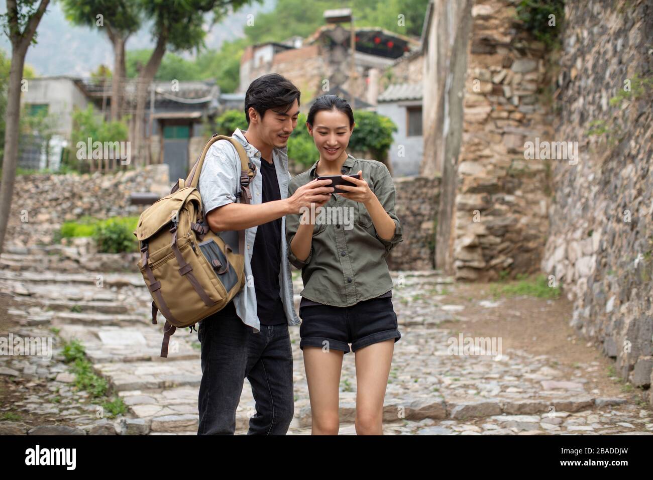 Asian village people using smartphone hi-res stock photography and ...