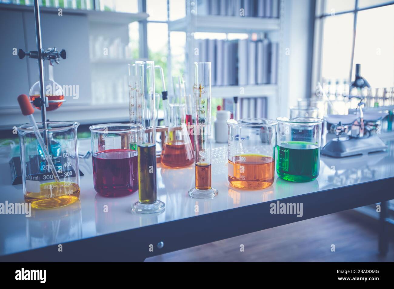 medical or chemical laboratory background. Laboratory concept without ...