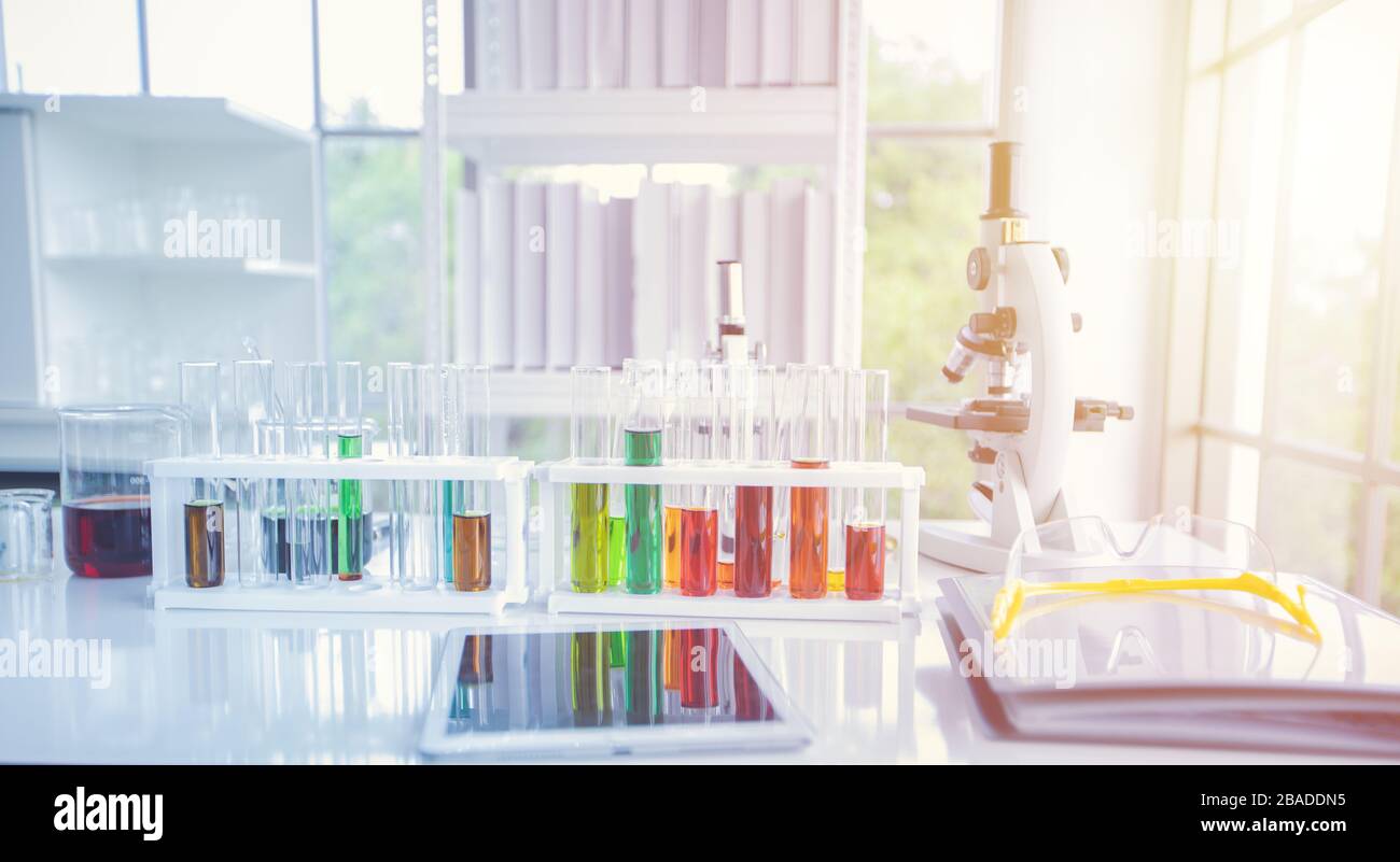 medical or chemical laboratory background. Laboratory concept without ...