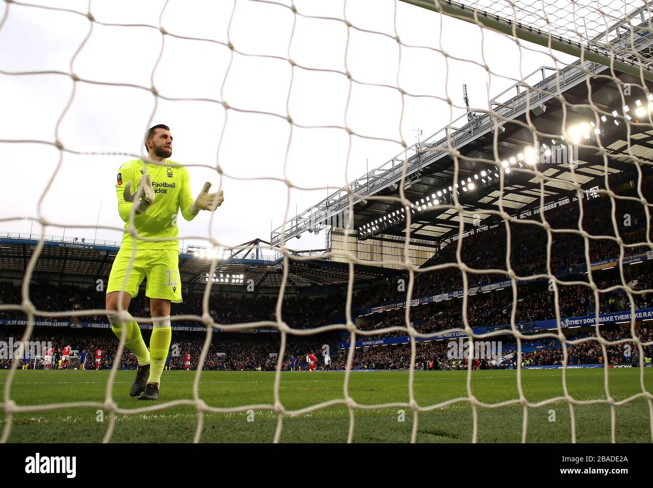 Nottingham Forest goalkeeper Jordan Smith after making a save Stock ...