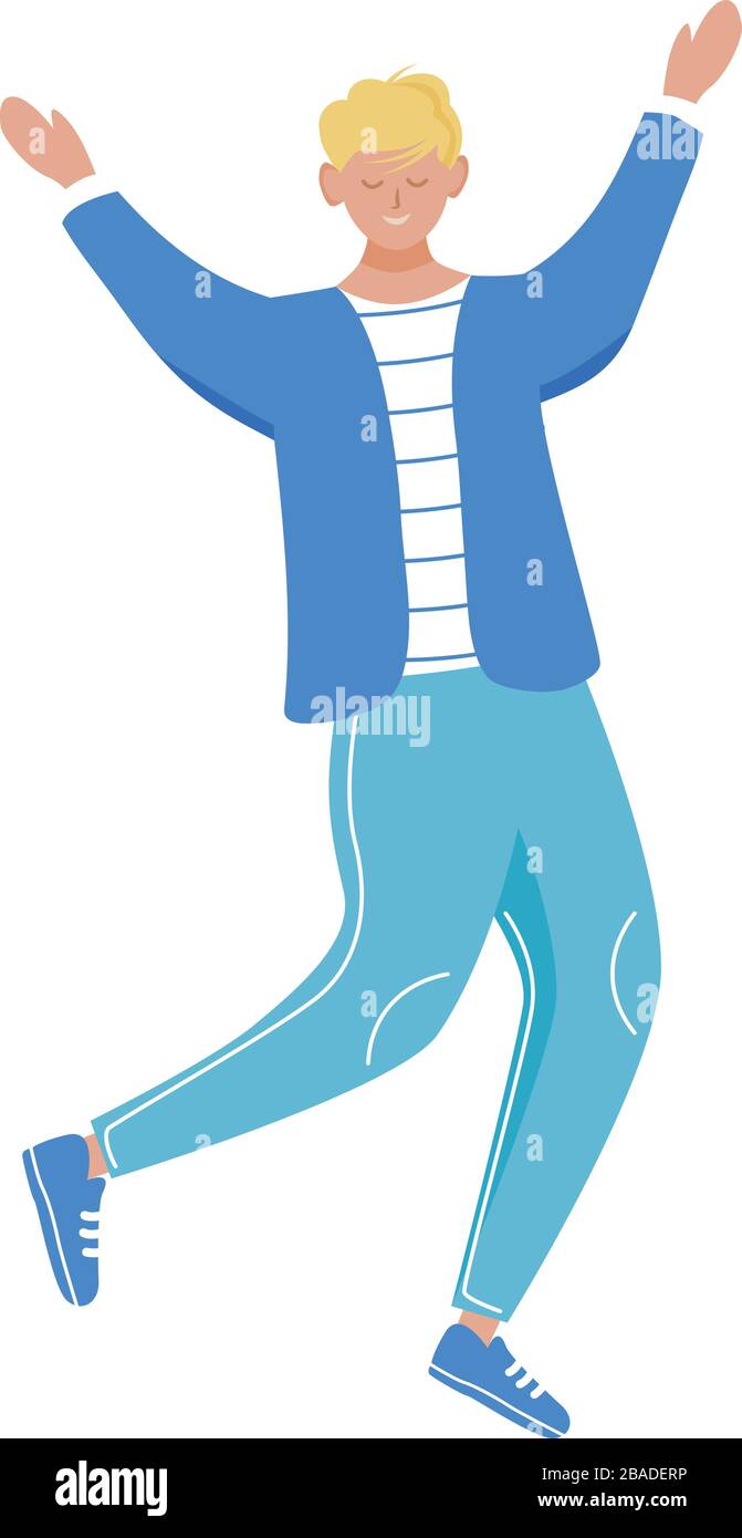 Happy man flat vector illustration Stock Vector Image & Art - Alamy