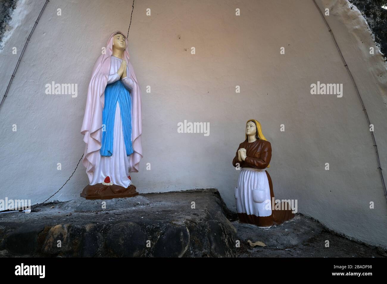 Our Lady of Lourdes Cave in front of St. Blaise Catholic Church in ...