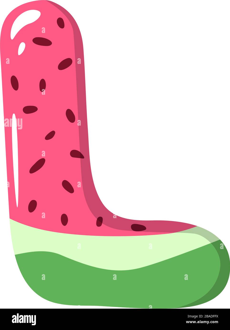 Watermelon Alphabet Sign on the white background - vector illustratiion ...