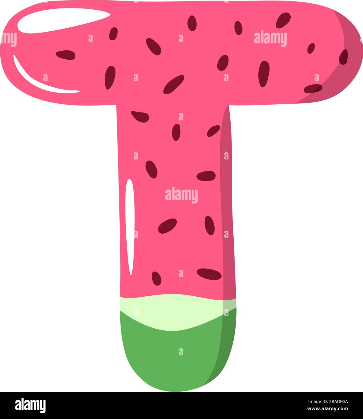 Watermelon Alphabet Sign on the white background - vector illustratiion ...