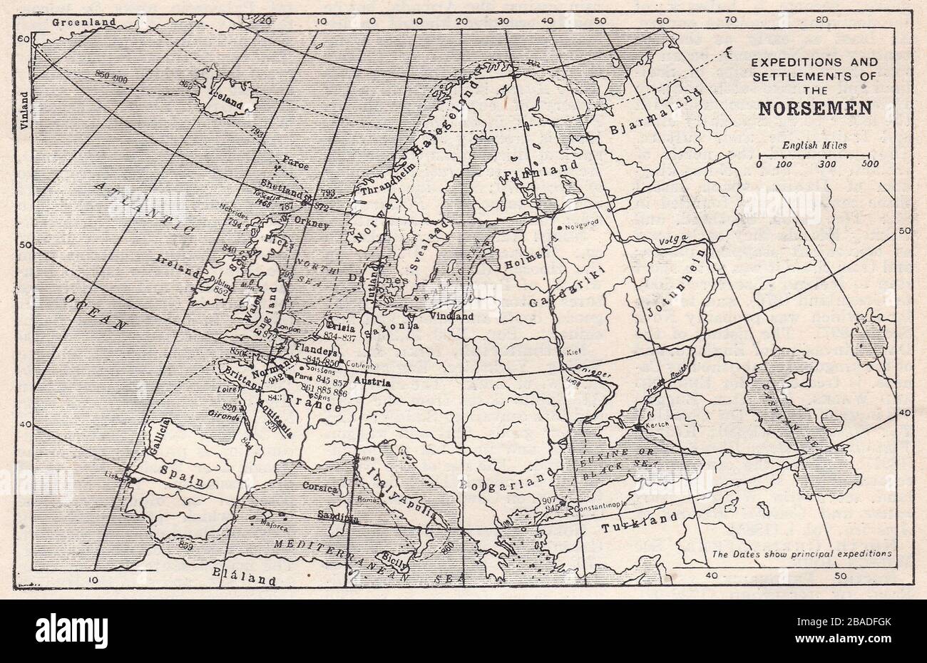 Norsemen map hi-res stock photography and images - Alamy