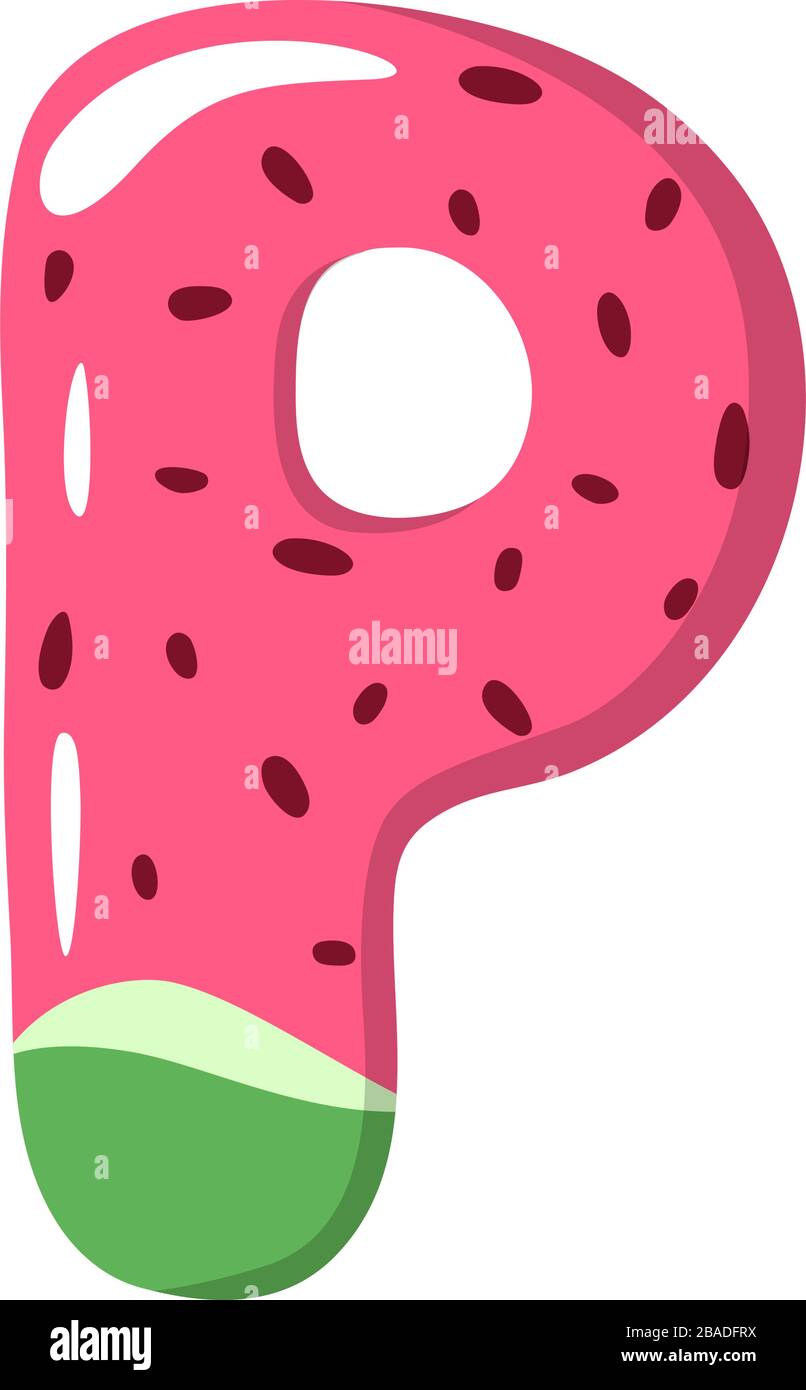 Watermelon Alphabet Sign on the white background - vector illustratiion ...