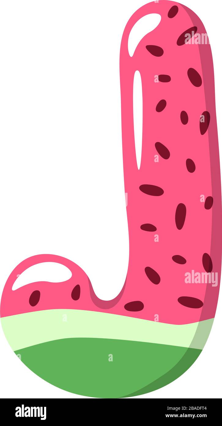 Watermelon Alphabet Sign on the white background - vector illustratiion ...
