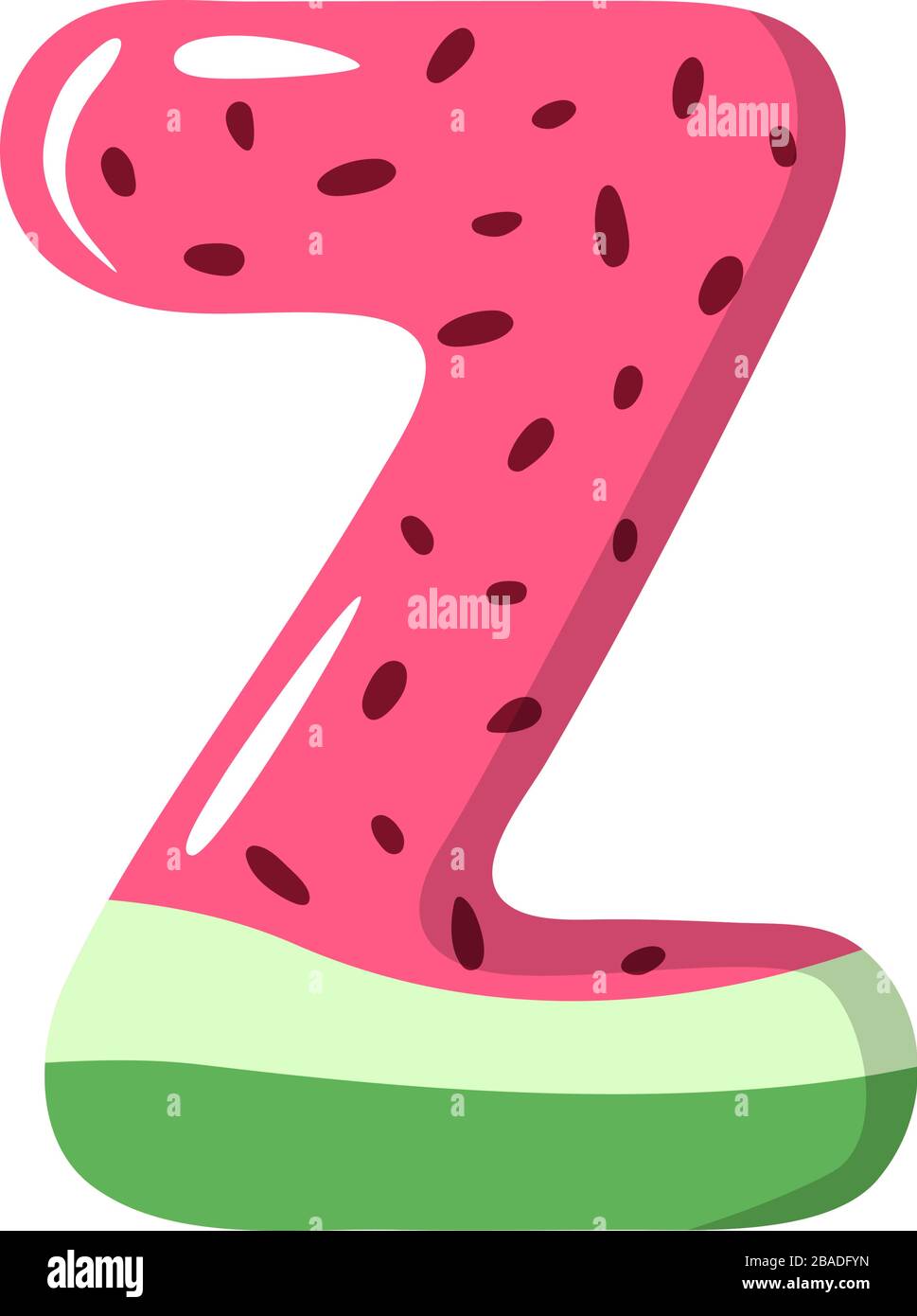 Watermelon Alphabet Sign on the white background - vector illustratiion ...