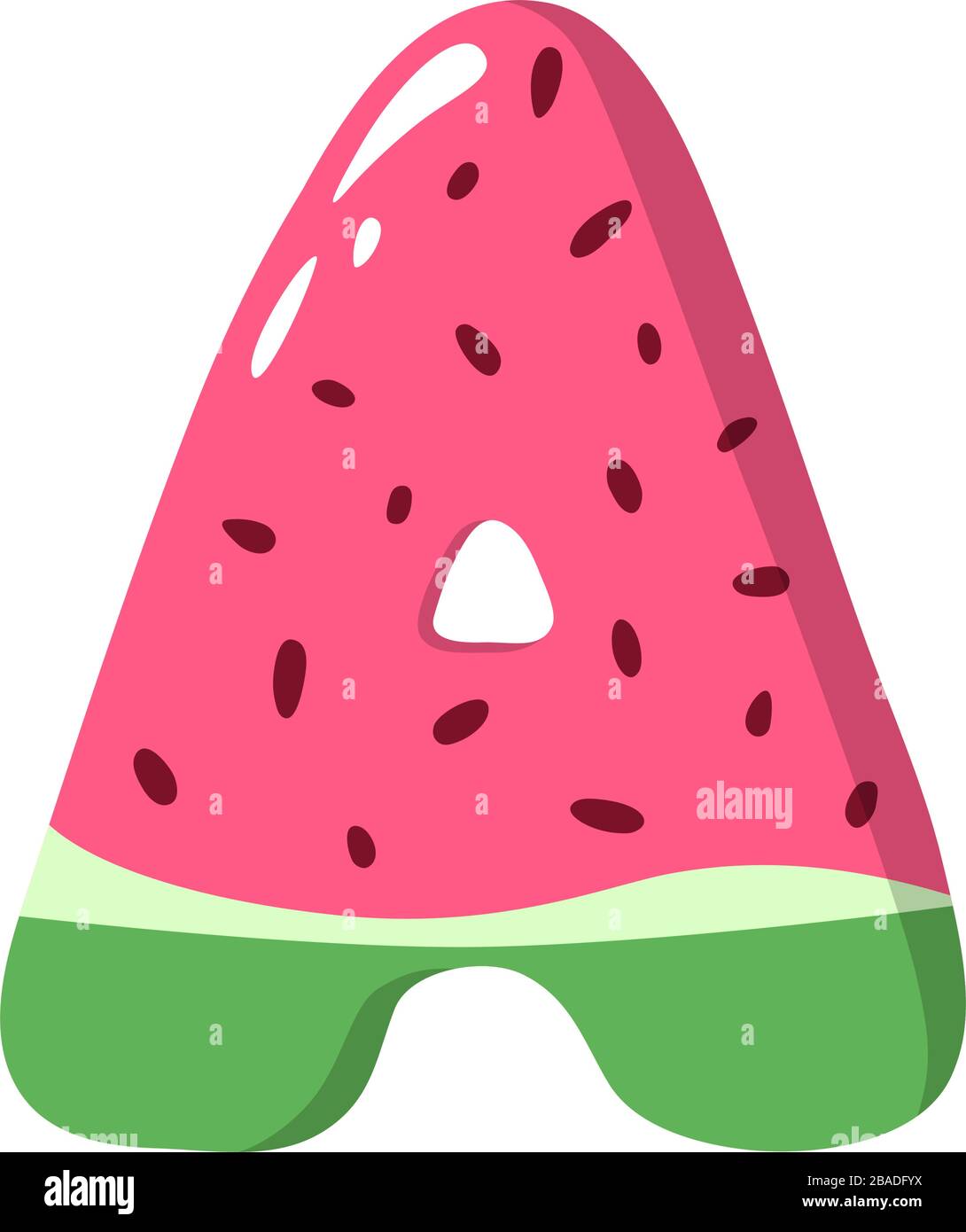Watermelon Alphabet Sign on the white background - vector illustratiion ...