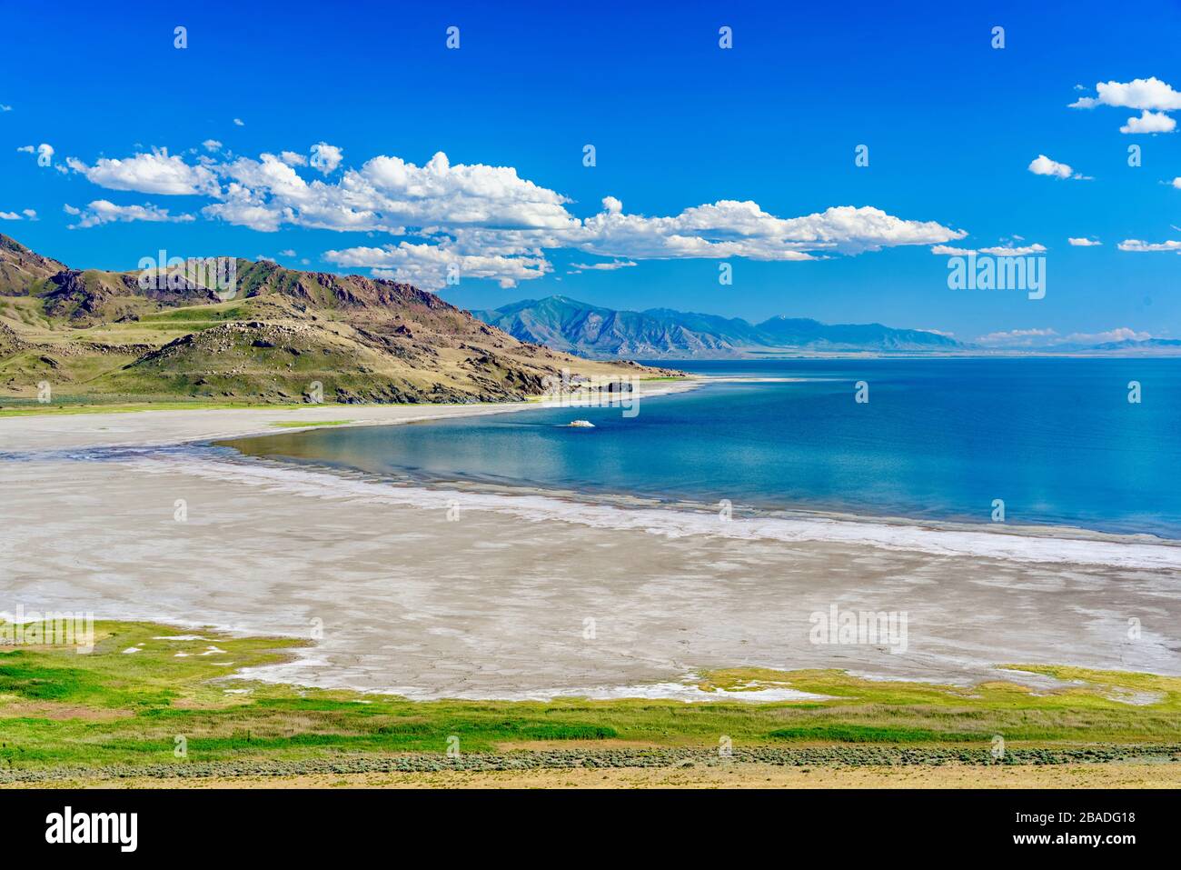 Beautiful landscape on Antelope Island State Park, Utah Stock Photo - Alamy