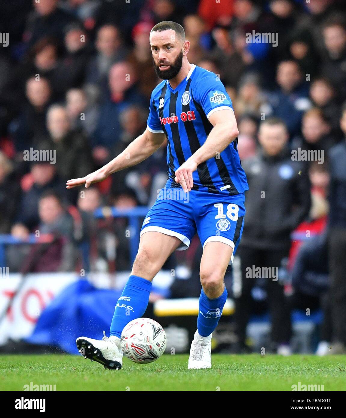 Rochdale's Aaron Wilbraham in action Stock Photo - Alamy