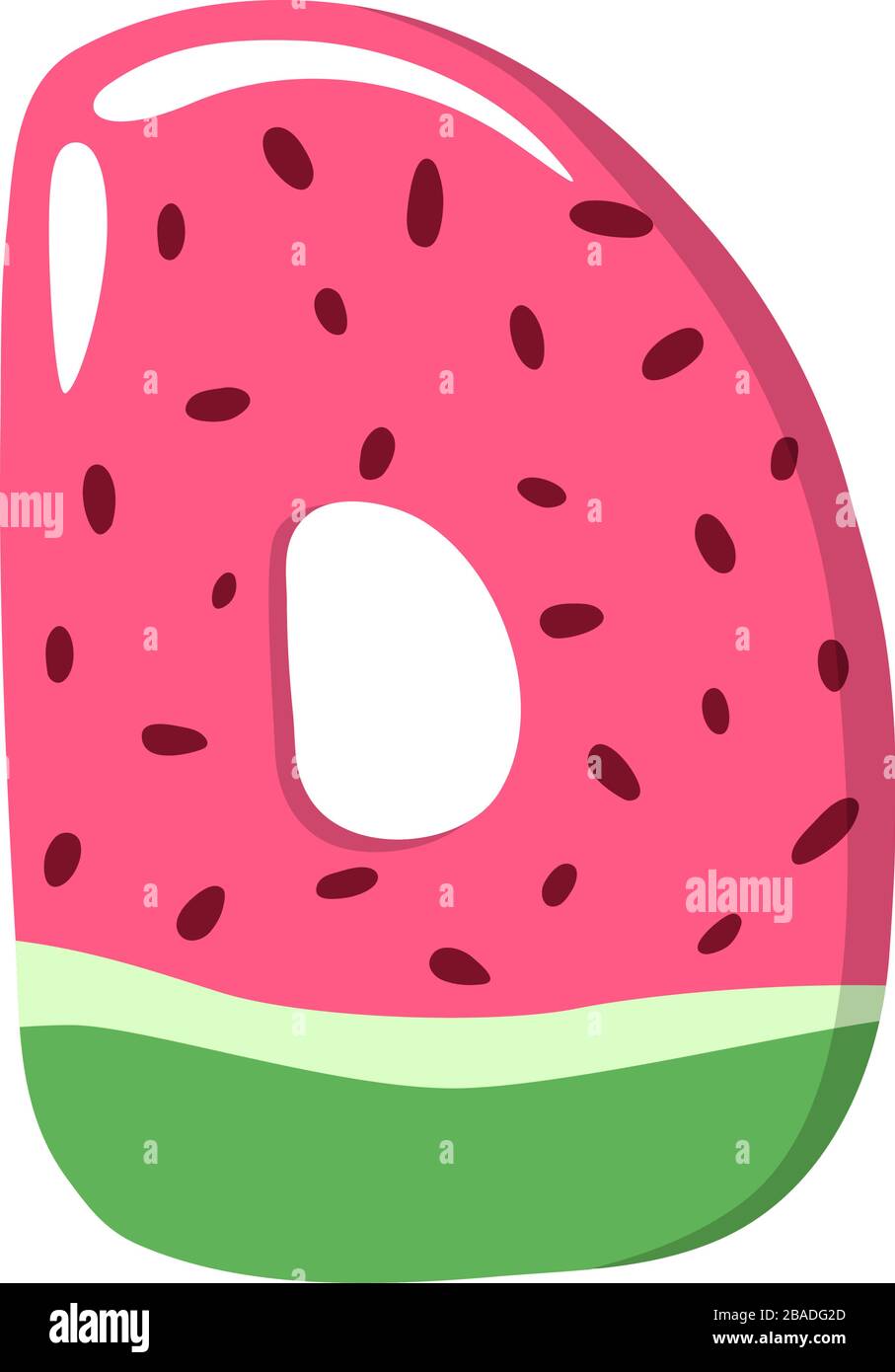 Watermelon Alphabet Sign on the white background - vector illustratiion ...
