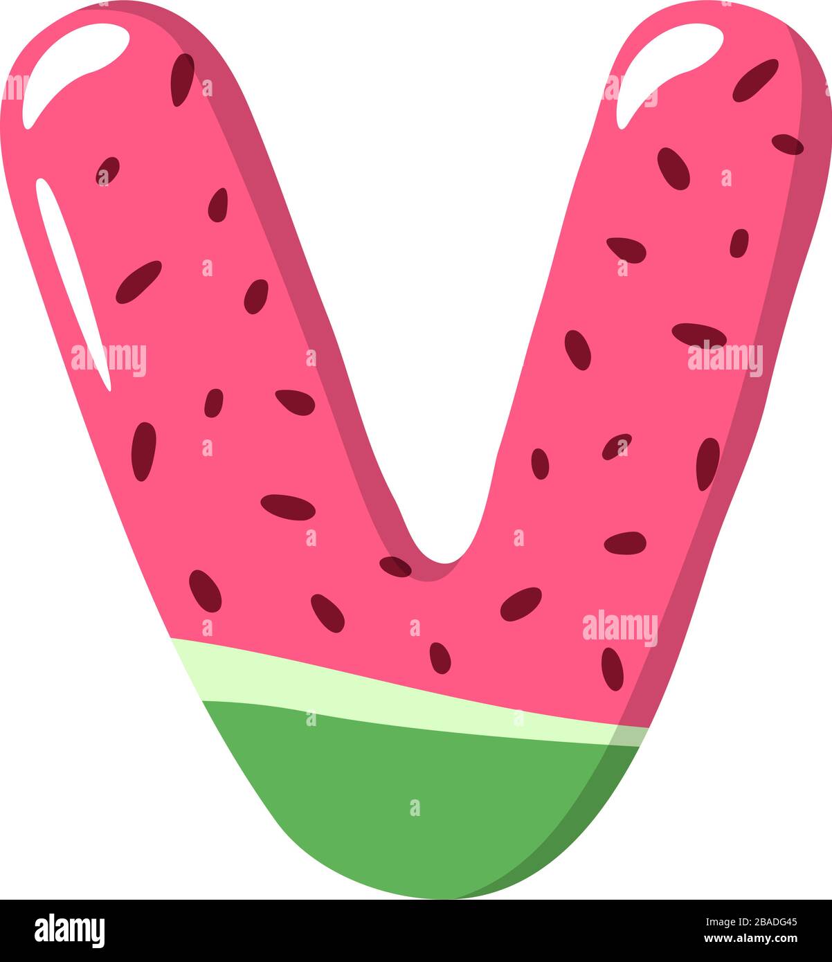 Watermelon Alphabet Sign on the white background - vector illustratiion ...