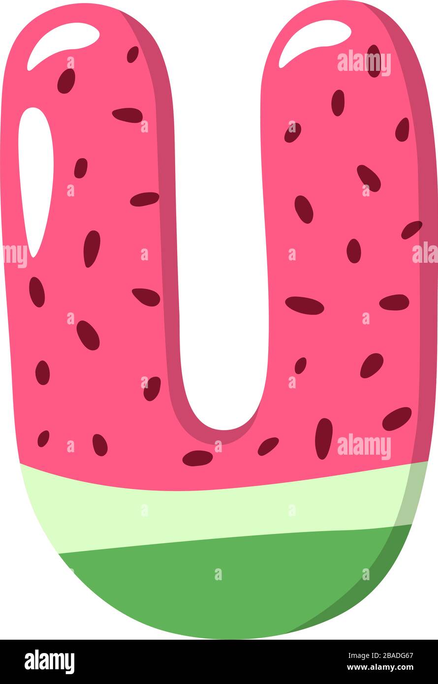 Watermelon Alphabet Sign on the white background - vector illustratiion ...