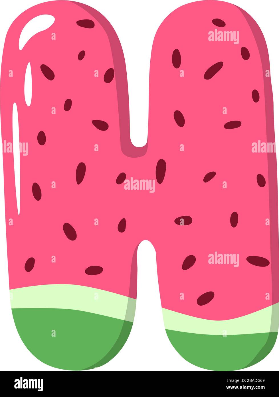 Watermelon Alphabet Sign on the white background - vector illustratiion ...