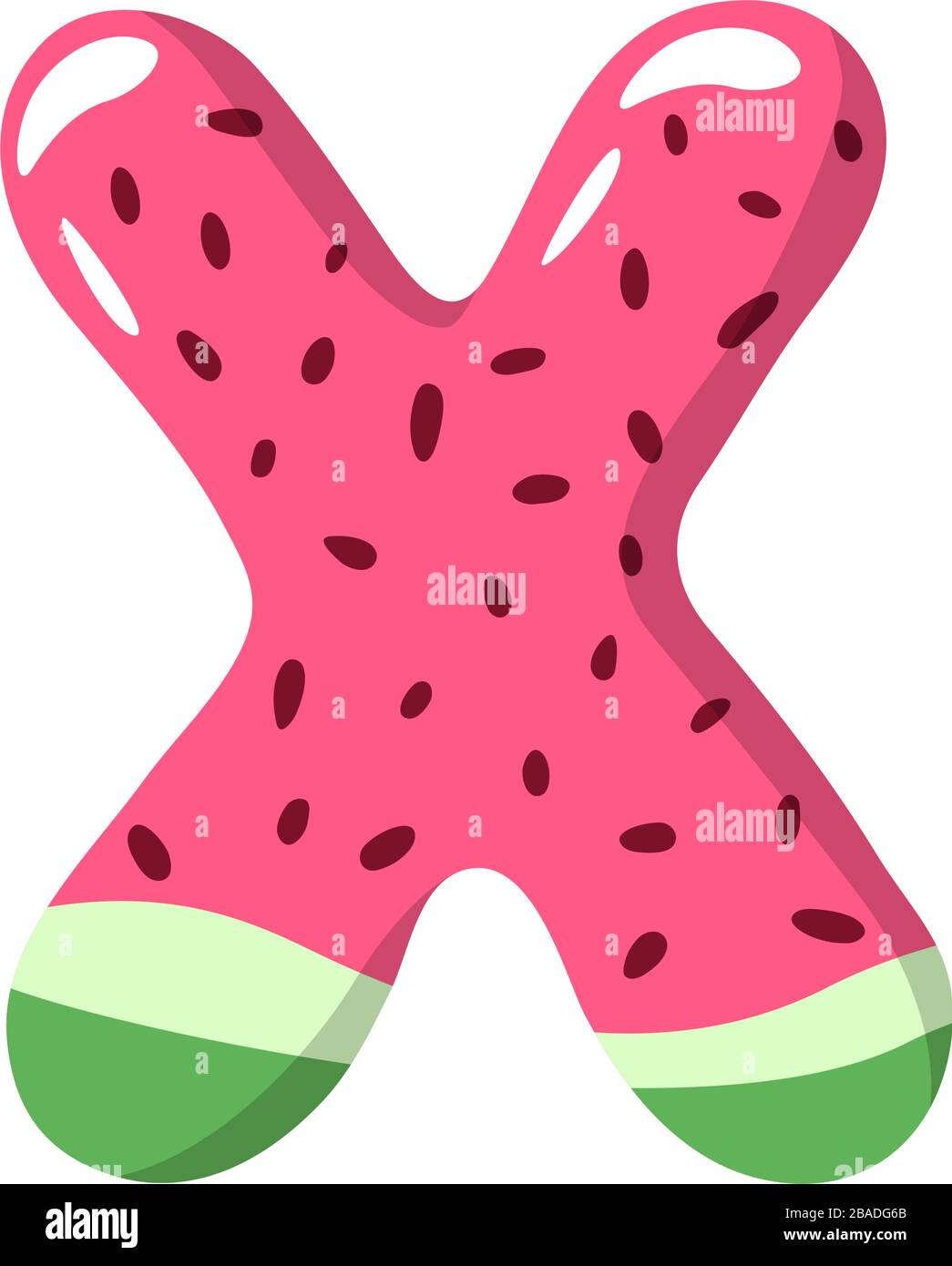 Watermelon Alphabet Sign on the white background - vector illustratiion ...