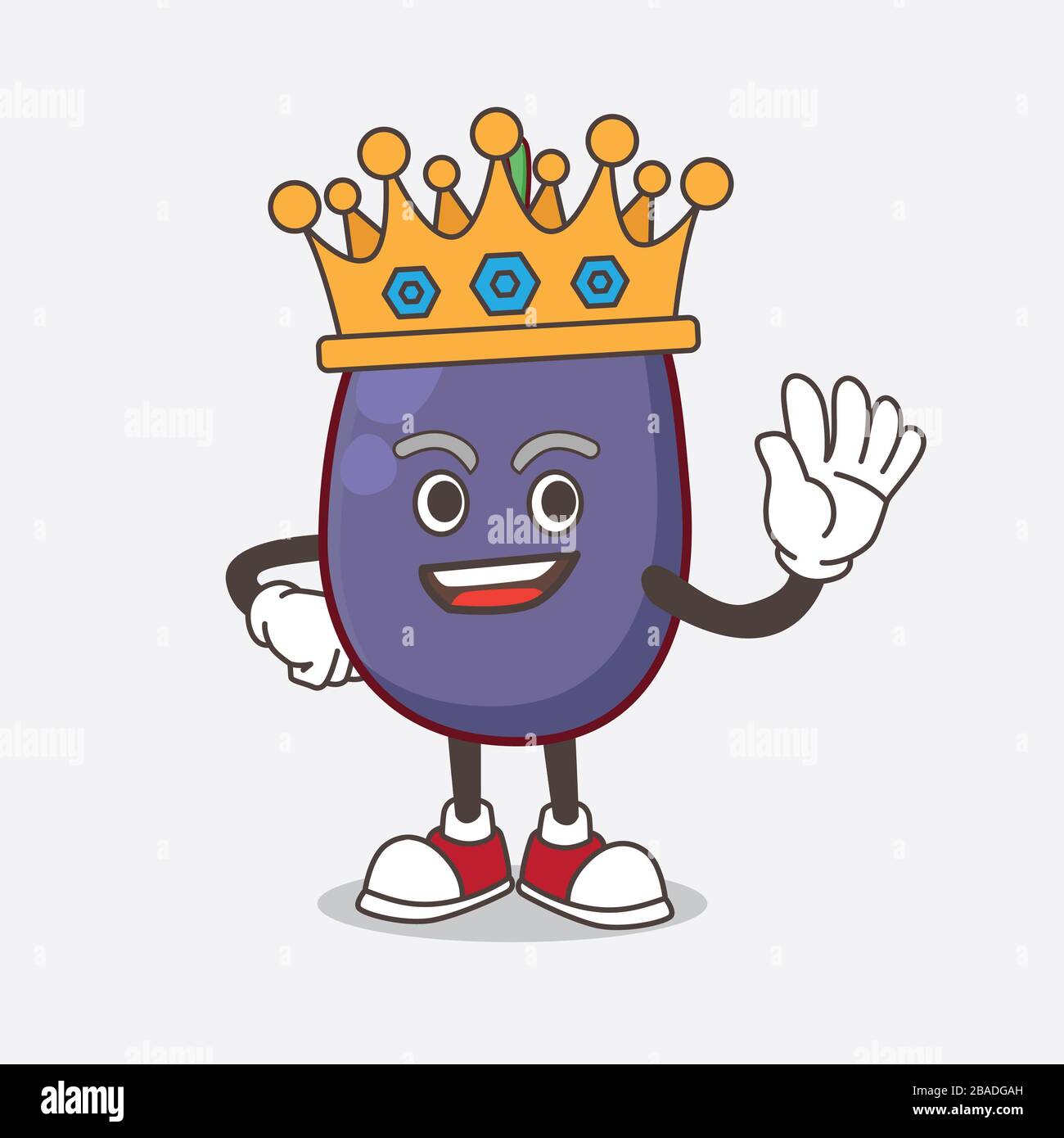 A picture of Java Plum cartoon mascot character stylized of King on ...