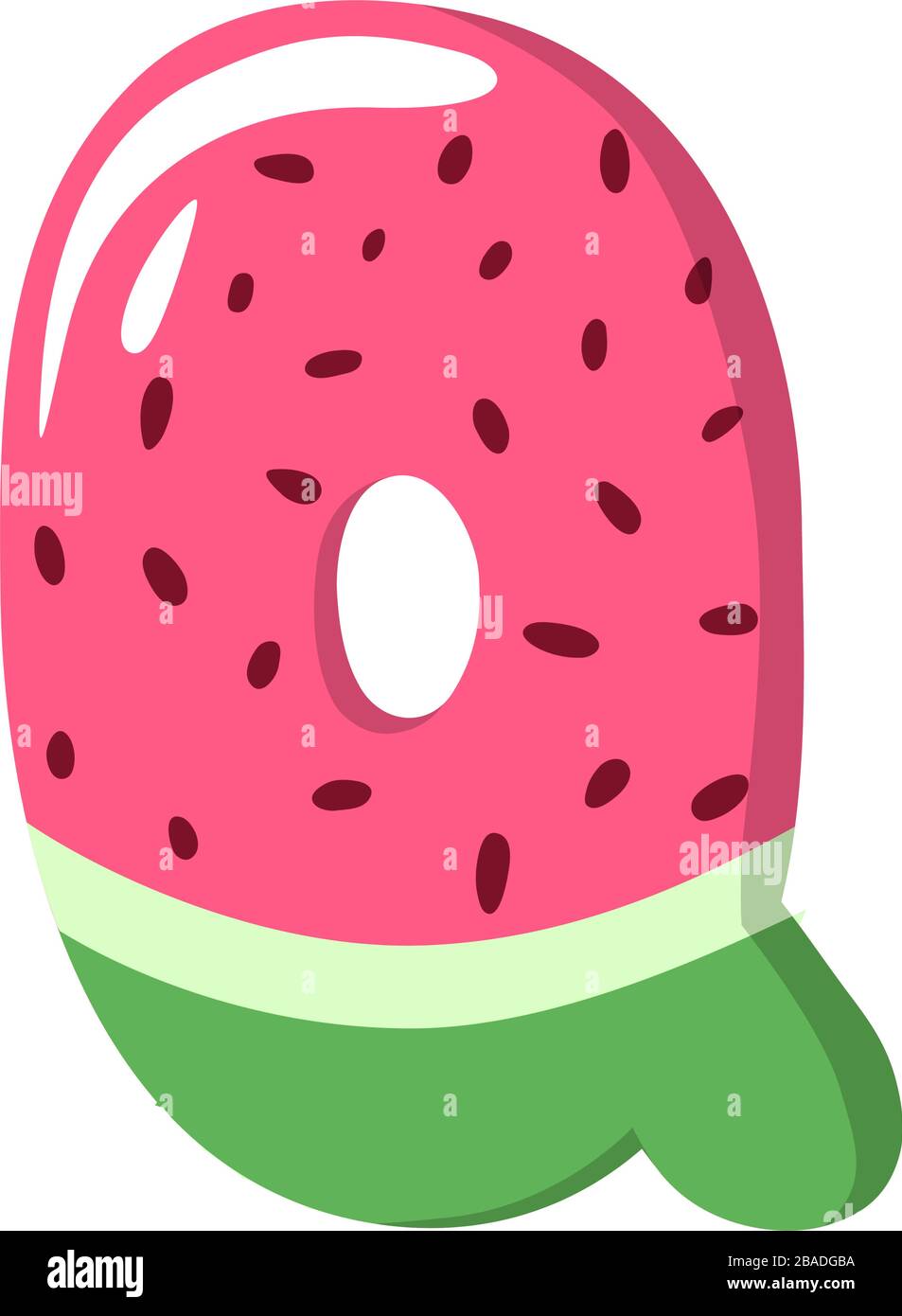 Watermelon Alphabet Sign on the white background - vector illustratiion ...