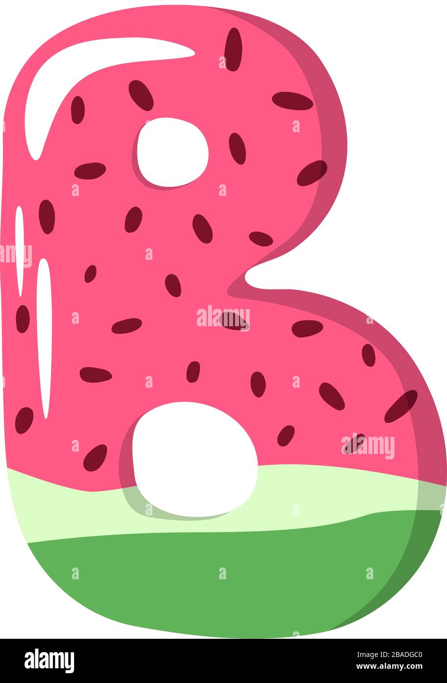 Watermelon Alphabet Sign on the white background - vector illustratiion ...