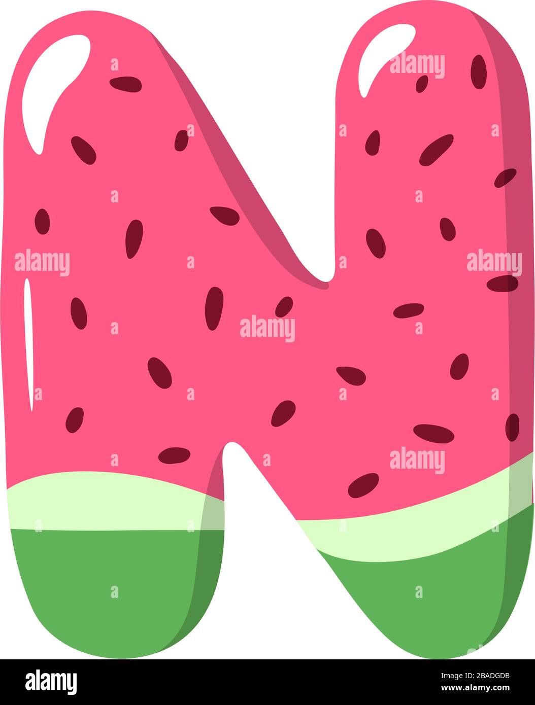 Watermelon Alphabet Sign on the white background - vector illustratiion ...